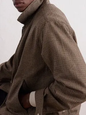 CORRIDOR Dekalb Houndstooth Wool-twill Jacket - Brown