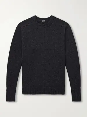 A.PRESSE Paneled Wool Sweater - Gray