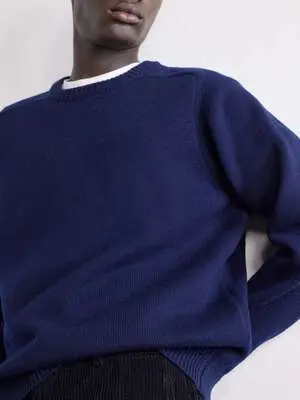 A.PRESSE Paneled Wool Sweater