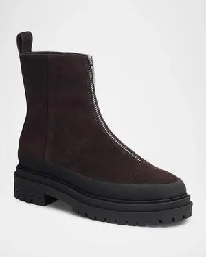 Rag & Bone Bedford Suede Ankle Boots - Dark Choco
