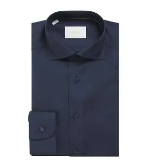 Eton Merino Wool Contemporary Fit Shirt - Navy
