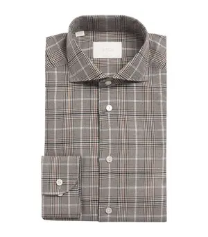 Eton Cotton-silk-cashmere Check Shirt