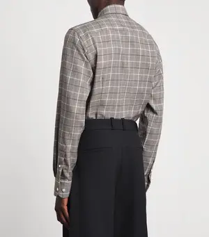 Eton Cotton-silk-cashmere Check Shirt