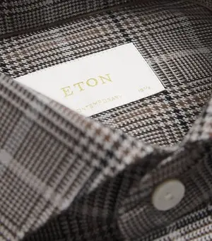 Eton Cotton-silk-cashmere Check Shirt