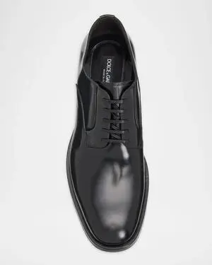 Dolce & Gabbana Apos;s Calfskin Derby Shoes - Nero