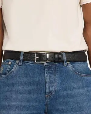 Montblanc Apos;s Grained Leather Pin-buckle Belt