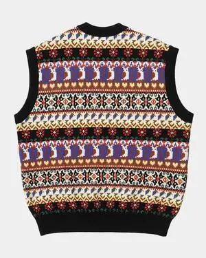 VOWELS Apos;s Wool Jacquard Fair Isle Sweater Vest