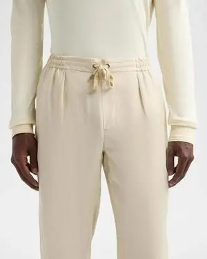 Ralph Lauren Purple Label Apos;s Drawstring Silk-linen Pants