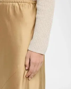 Eileen Fisher Bias-cut Silk Charmeuse Maxi Skirt