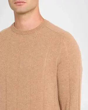 Neiman Marcus Apos;s Ribbed Cashmere Sweater - Camel
