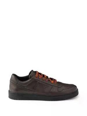 Prada Downtown Aged Leather Sneakers