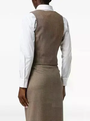 MAR DE MARGARITAS Houndstooth-pattern Waistcoat