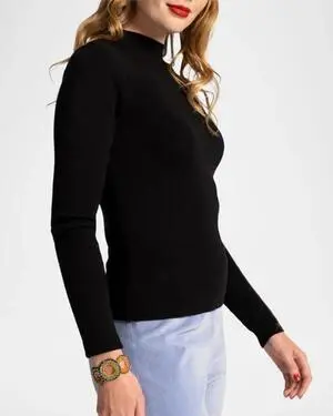 FRANCES VALENTINE Marie Merino Wool Sweater - Black
