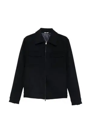 MANUEL RITZ Zip-up Wool-blend Jacket - Blue
