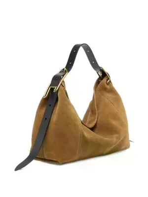 DIESEL® D-line-shoulder Bag In Waxed Suede - Neutrals