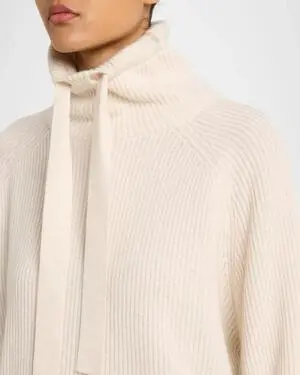 Brunello Cucinelli Turtleneck Chunky English Rib Cashmere Hoodie - C2832