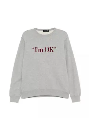 Undercover Slogan-print Crew-neck Sweater - Grey