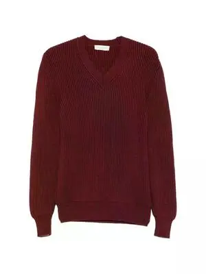 LUIGI GENTILE V-neck Sweater - Red