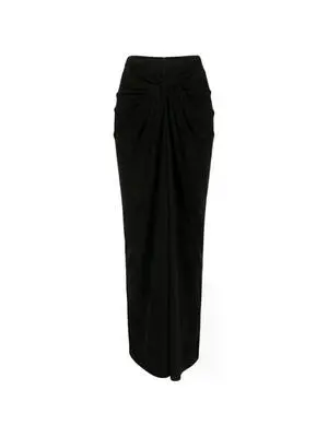 INTERNATIONAL APPEAL Sari-draped Maxi Skirt - Black
