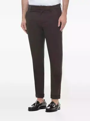 DONDUP Logo-plaque Turn-up Trousers