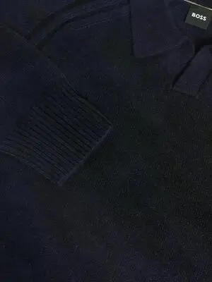 BOSS Polo-collar Raglan-sleeve Sweater