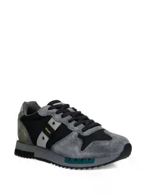BLAUER. Suede-panelled Sneakers - Black
