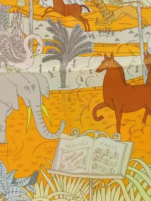 Hermès 2020s Le Carnaval Des Animaux Scarf