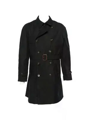 L'IMPERMEABILE Tony Double-breasted Belted Coat - Black