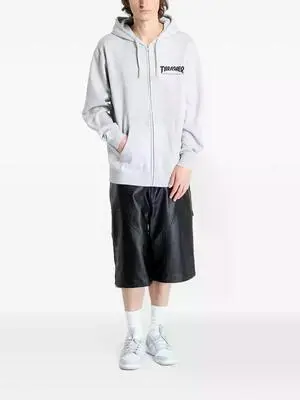 THRASHER Logo-print Zip-up Hoodie