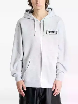 THRASHER Logo-print Zip-up Hoodie