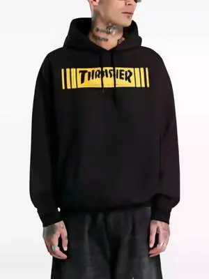 THRASHER Logo-print Hoodie - Black