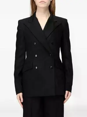 CRIDA MILANO Monza Double-breasted Coat - Black