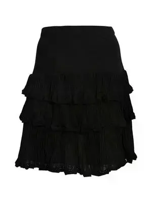 Sandro Ruffle Tiered Mini Skirt