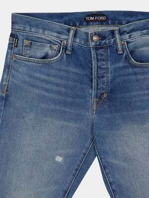 TOM FORD Distressed Straight-leg Jeans