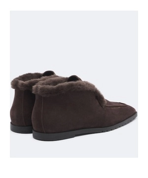 TOTEME Shearling-lined Suede Ankle Boots