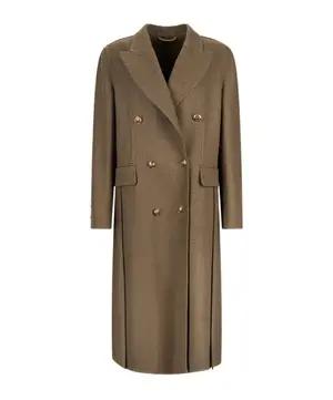 Ermanno Scervino Double-breasted Long Coat - Brown