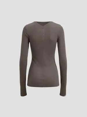 Rick Owens Ls Ruched Long-sleeve T-shirt