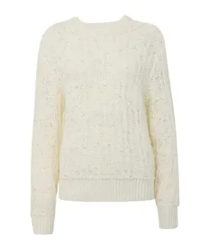 TWINSET Openwork Knit Sweater - White