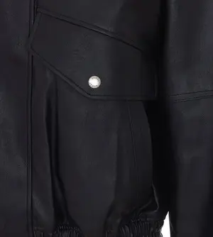 DUNST Oversized Leather Bomber Jacket