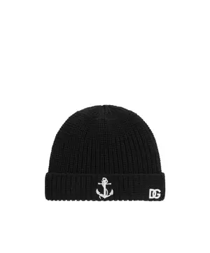 Dolce & Gabbana Ribbed Knit Hat - Blue