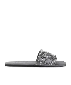 Miu Miu Slider Crystal-embellished Satin Sandals