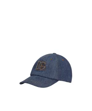 Dolce & Gabbana Denim Baseball Hat With Logo - Blue