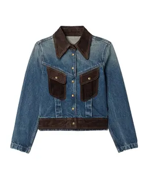 NILI LOTAN Brooklyn Panelled Denim Jacket