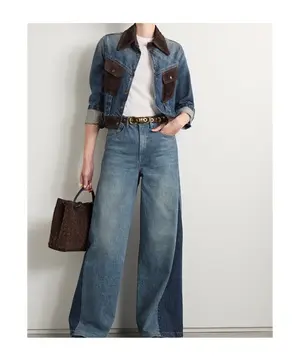 NILI LOTAN Brooklyn Panelled Denim Jacket