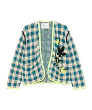 FORTE_FORTE Checked Cardigan - Multicolor