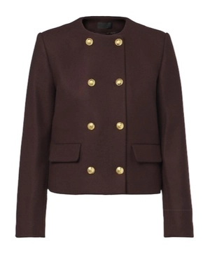 NILI LOTAN Melanie Wool-blend Jacket - Brown