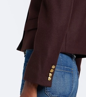 NILI LOTAN Melanie Wool-blend Jacket - Brown