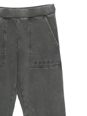 Marni Acid-wash Logo-print Track Pants