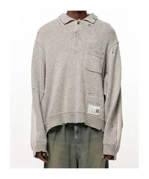 Mihara Yasuhiro Sweatshirt Combined Knit Sweater