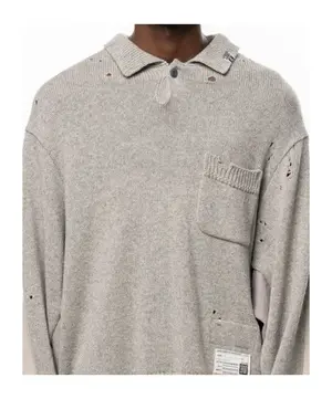 Mihara Yasuhiro Sweatshirt Combined Knit Sweater